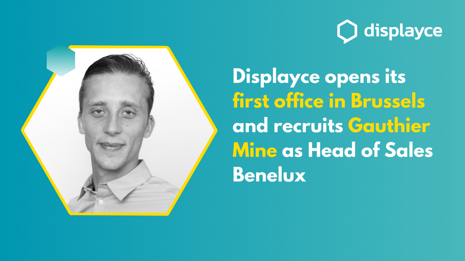 Displayce arrives in Benelux with the hiring of Gauthier Mine - Displayce