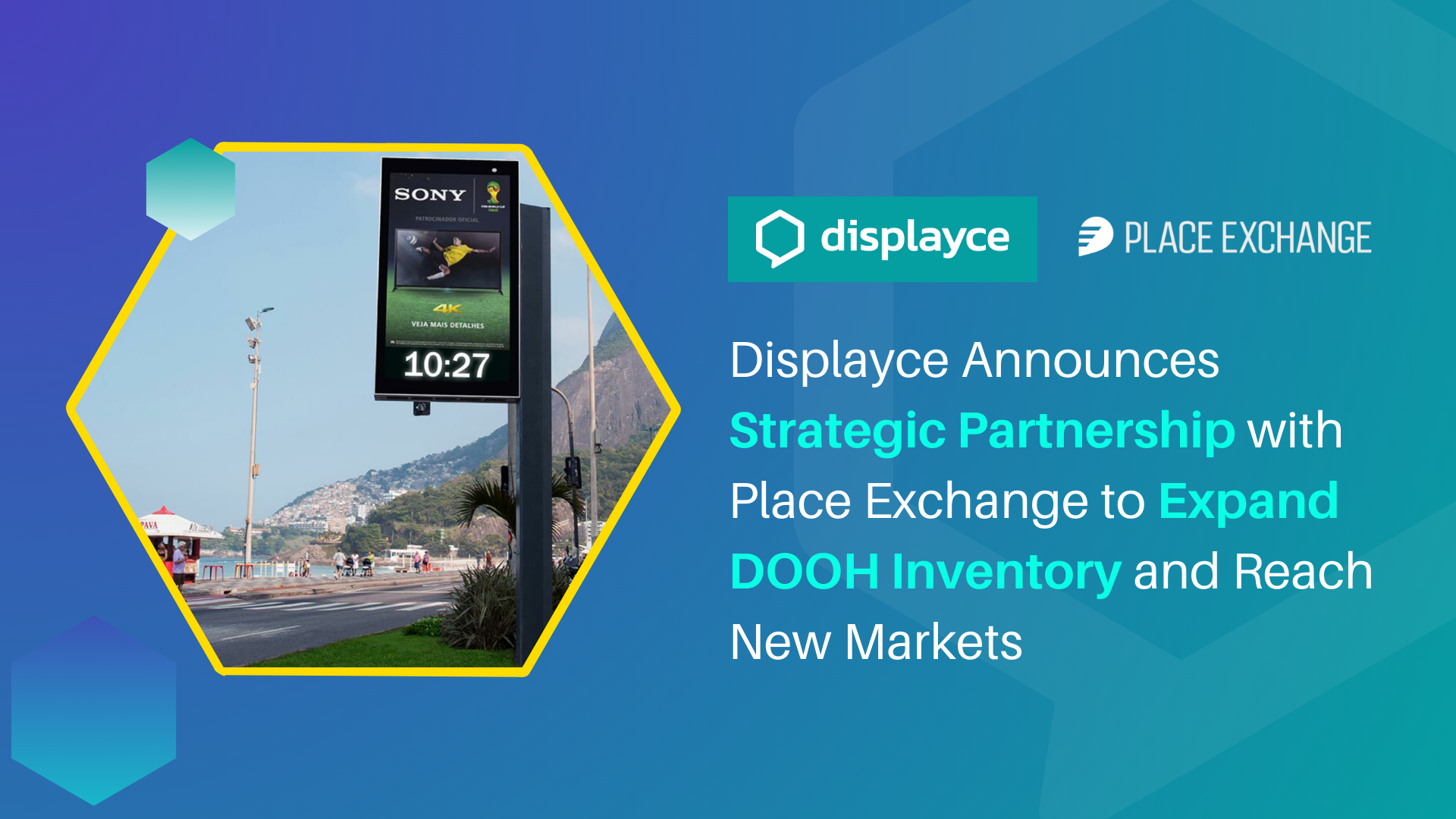 Partnership: Displayce & Place Exchange expand DOOH inventory